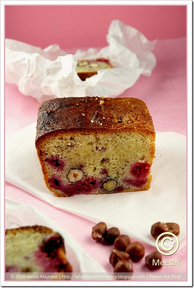 What's For Lunch Honey?: Berrylicious: Raspberry Hazelnut Tea Cake